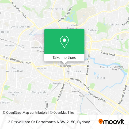 How to Get to 1-3 Fitzwilliam St Parramatta NSW 2150 by Bus or Train?