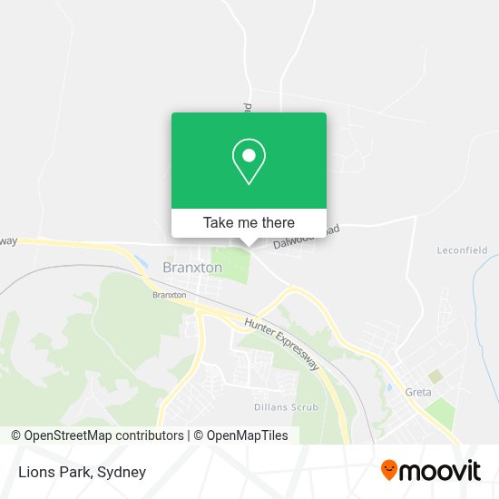 How to Get to Lions Park in East Branxton by Bus or Train?