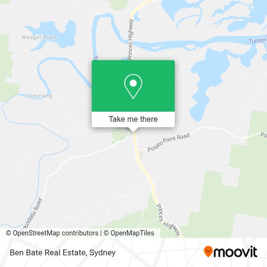 How to get to Ben Bate Real Estate in Bodalla by bus or train?