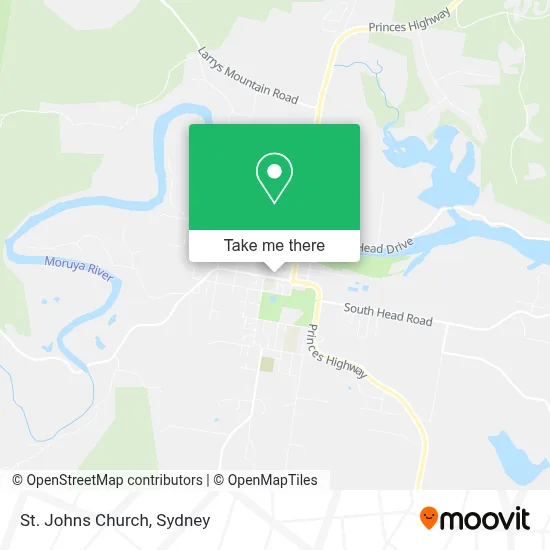 How to Get to St Johns Church in Moruya by Bus?