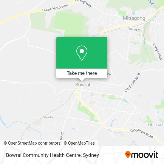 How to get to Bowral Community Health Centre by bus or train?