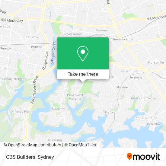 How to get to CBS Builders in Peakhurst Heights by bus or train?