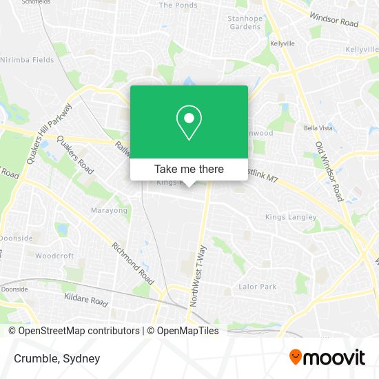 How to get to Crumble in Kings Park (NSW) by bus or train?