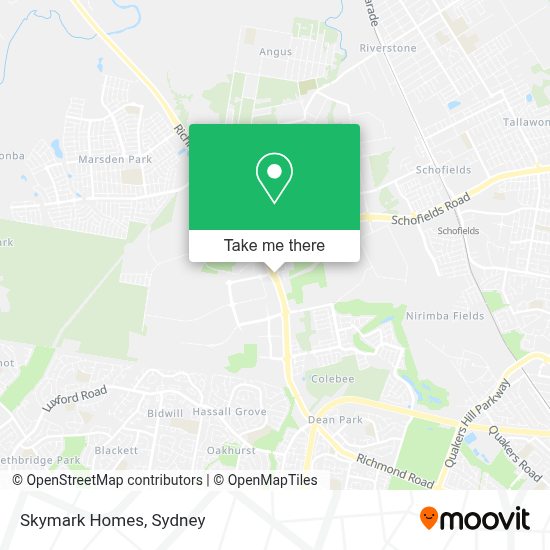 How to get to Skymark Homes in Marsden Park by bus or train?
