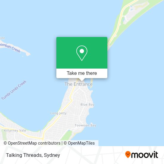 How to get to Talking Threads in The Entrance by bus or train?