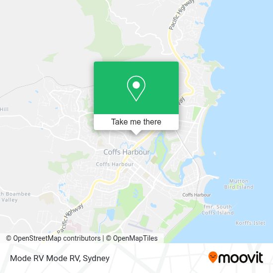 How to get to Mode RV Mode RV in Coffs Harbour by bus or train?