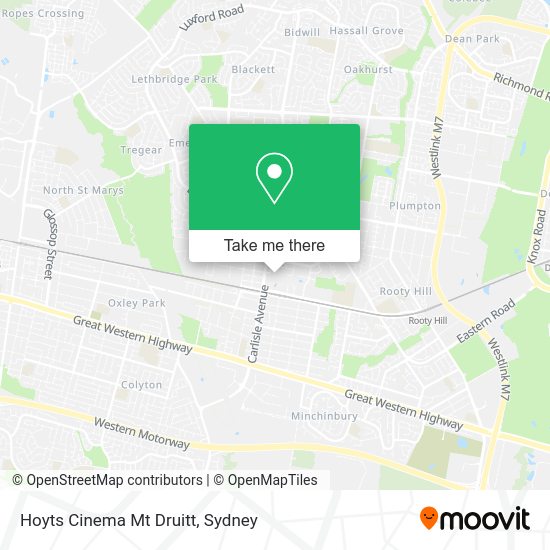 How to Get to Hoyts Cinema Mt Druitt in Mount Druitt by Bus or Train?