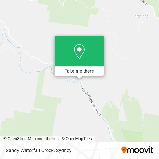 How to get to Sandy Waterfall Creek with public transport?