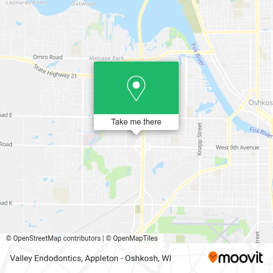 ¿Cómo llegar a Valley Endodontics en Oshkosh en autobús?