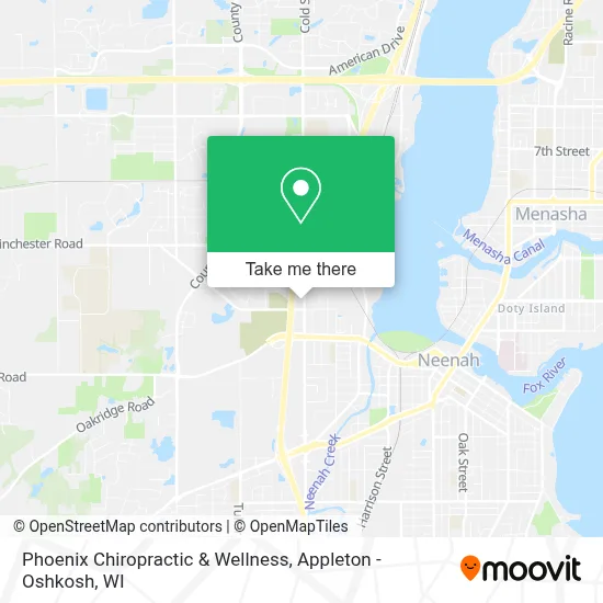 ¿Cómo llegar a Phoenix Chiropractic & Wellness en Neenah en autobús?