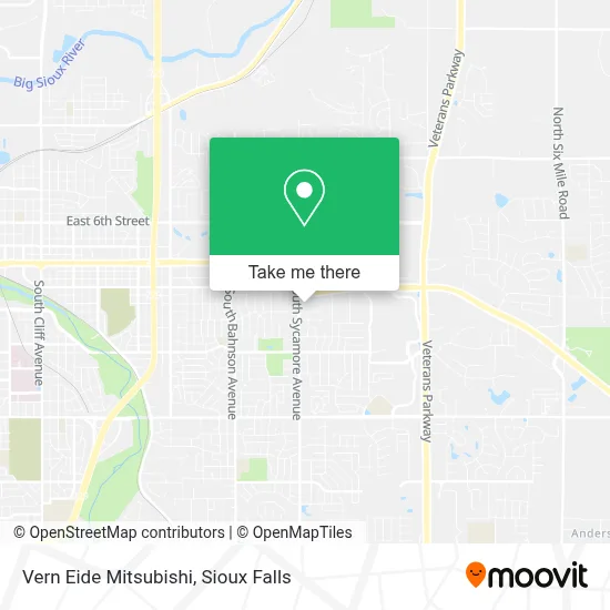 ¿Cómo llegar a Vern Eide Mitsubishi en Sioux Falls en autobús?