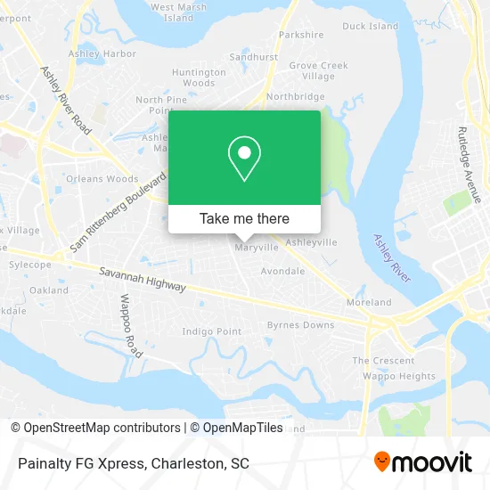 ¿Cómo llegar a Painalty FG Xpress en West Ashley en autobús?