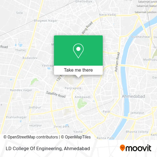 How to Get to LD College Of Engineering in Ahmedabad by Bus or Metro?
