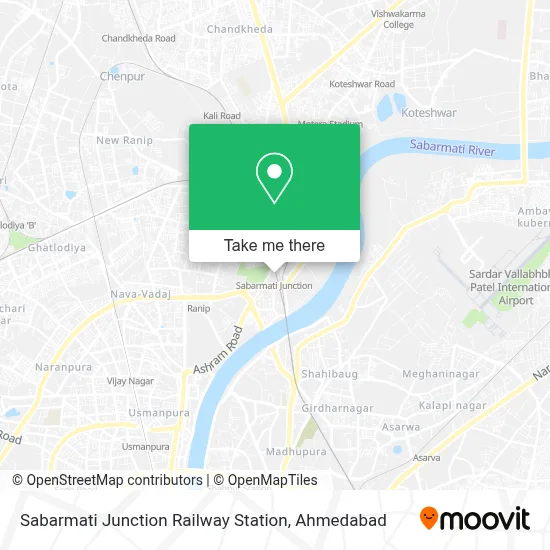 How to Get to Sabarmati Junction Railway Station in Ranip by Bus or Metro?