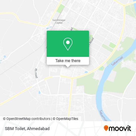 How to get to SBM Toilet in Gandhinagar(North) by Bus?
