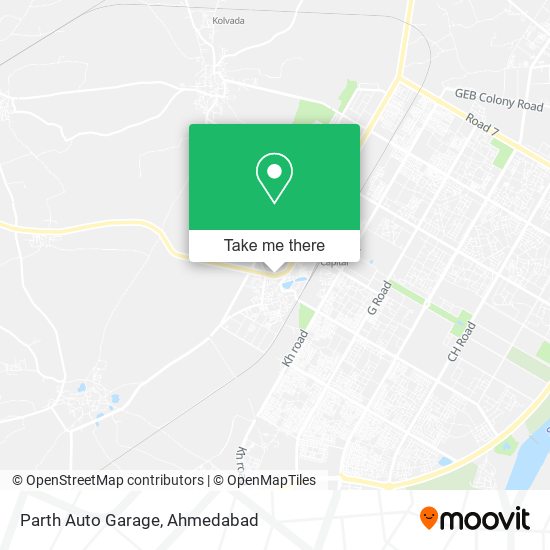 How to get to Parth Auto Garage in Gandhinagar(North) by Bus?