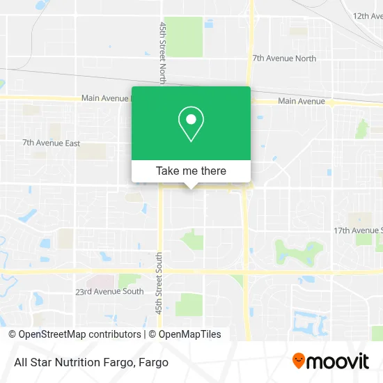¿Cómo llegar a All Star Nutrition Fargo en autobús?