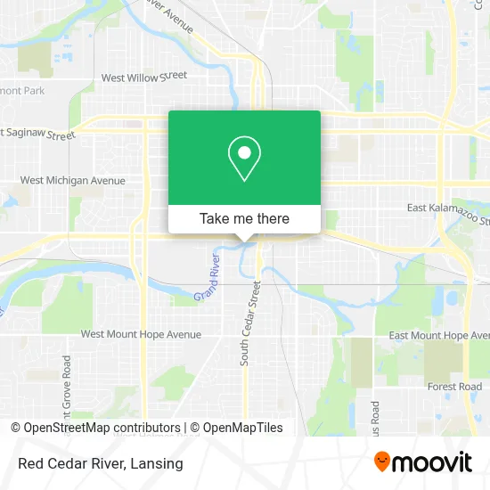 ¿Cómo llegar a Red Cedar River en Lansing en autobús?