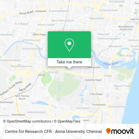 How to Get to Centre for Research CFR -Anna University in Mambalam ...