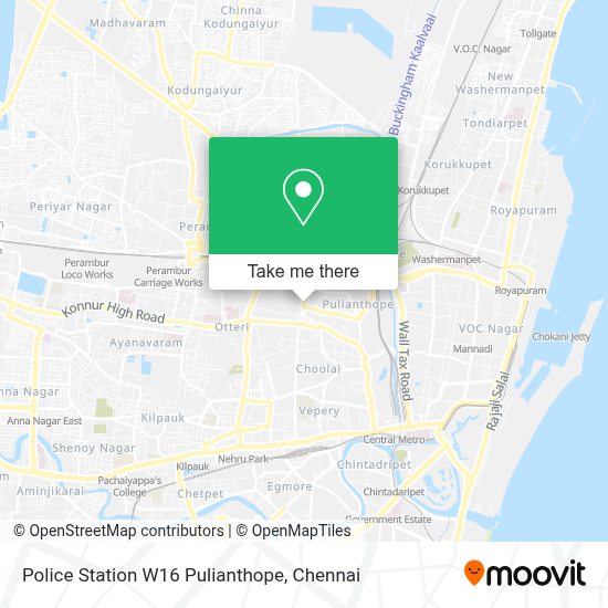 How to get to POLICE STATION-W16-PULIANTHOPE in Fort Tondiarpet by bus ...