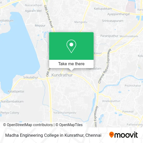 How to Get to Madha Engineering College in Kunrathur in Sriperumbudur ...