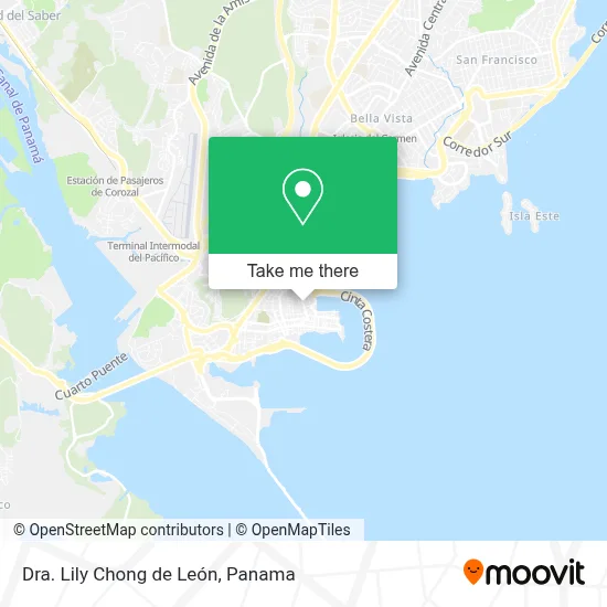 ¿Cómo llegar a Dra. Lily Chong de León en El Chorrillo en autobús o metro?