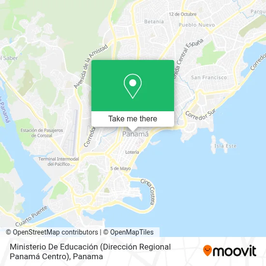 How to Get to Ministerio De Educación (Dirección Regional Panamá Centro ...
