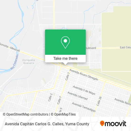 How to Get to Avenida Capitán Carlos G. Calles in San Luis by Bus?