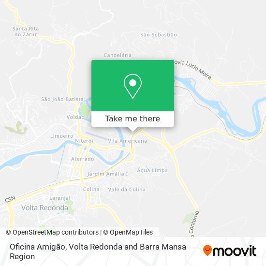 How to get to Oficina Amigão in Volta Redonda by bus?