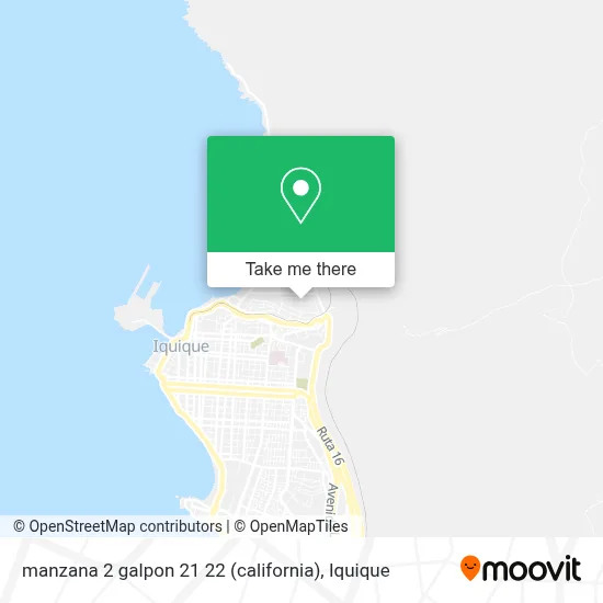 How to Get to manzana 2 galpon 21 22 (california) in Iquique by Bus?