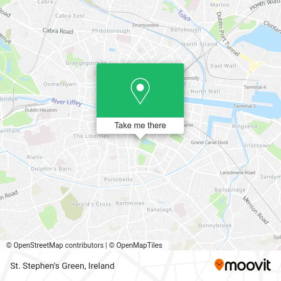 How to Get to St. Stephen's Green in Dublin by Bus, Light Rail or Train?