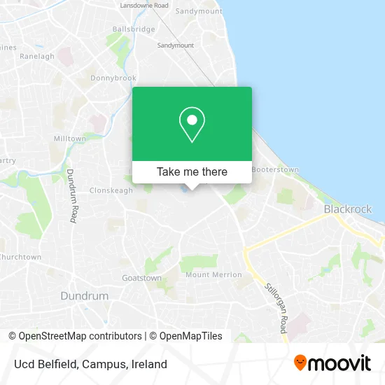 How to Get to Ucd Belfield, Campus in Clonskeagh by Bus or Train?