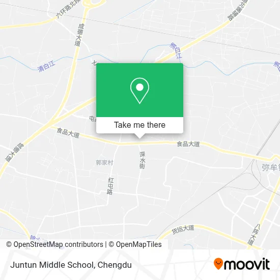 How to Get to Juntun Middle School in Xindu District by Bus?