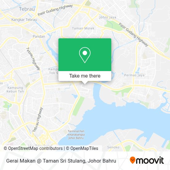 How to get to Gerai Makan @ Taman Sri Stulang in Johor Baharu by bus?