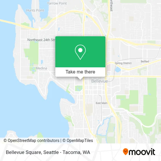 How to Get to Bellevue Square by Bus or Light Rail?