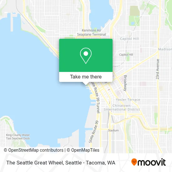 How to Get to The Seattle Great Wheel by Bus or Light Rail?