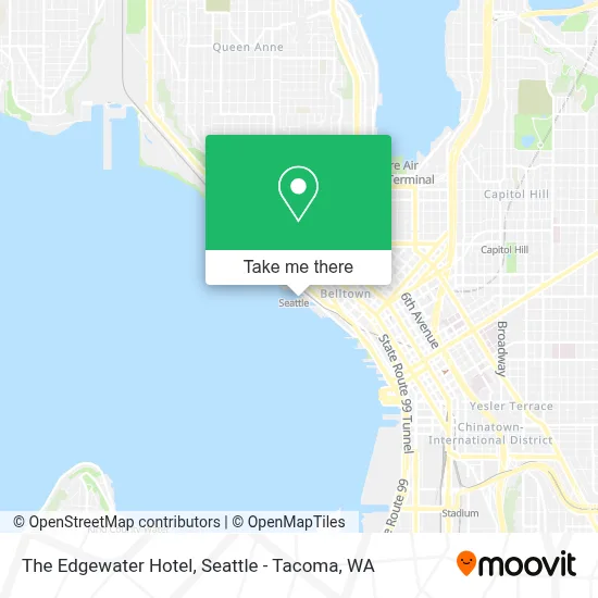 How to Get to The Edgewater Hotel in Seattle by Bus or Light Rail?
