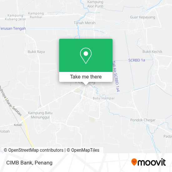 Bagaimana untuk pergi ke CIMB Bank di Penang menggunakan bas atau keretapi?