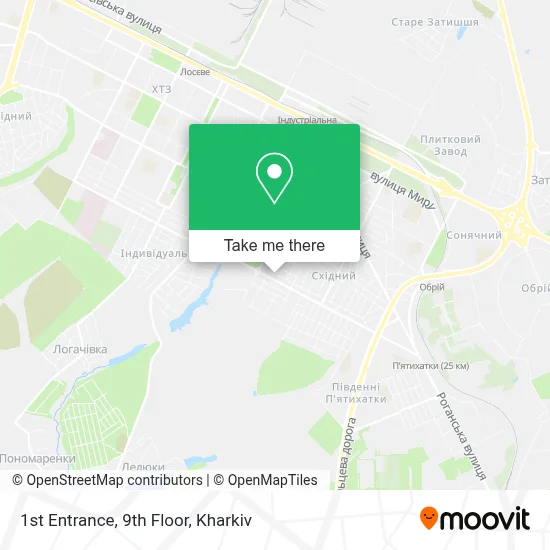 How to Get to 1st Entrance, 9th Floor in Kharkiv by Funicular, Bus ...