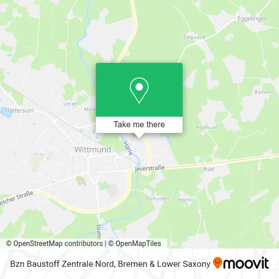 How to Get to Bzn Baustoff Zentrale Nord in Wittmund by Train or Bus?