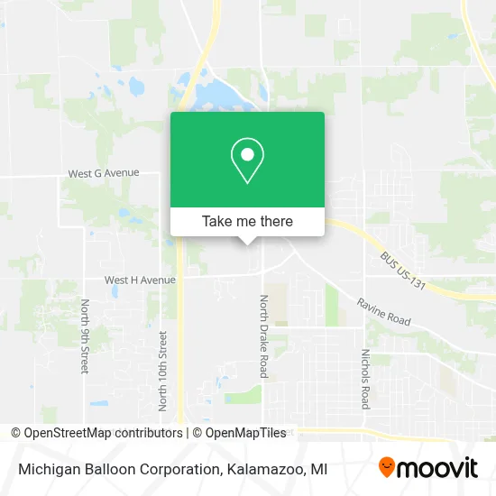 ¿Cómo llegar a Michigan Balloon Corporation en Kalamazoo, MI en autobús?
