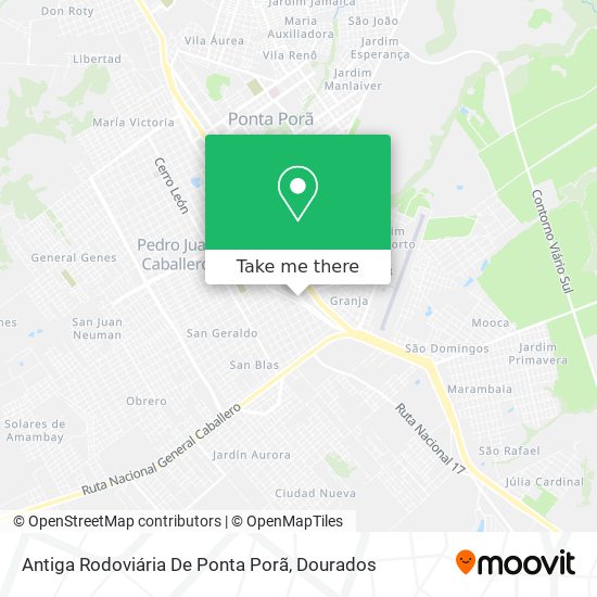 How to get to Antiga Rodoviária De Ponta Porã in Dourados by Bus?