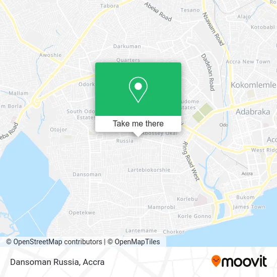 How to Get to Dansoman Russia in Accra by Bus?