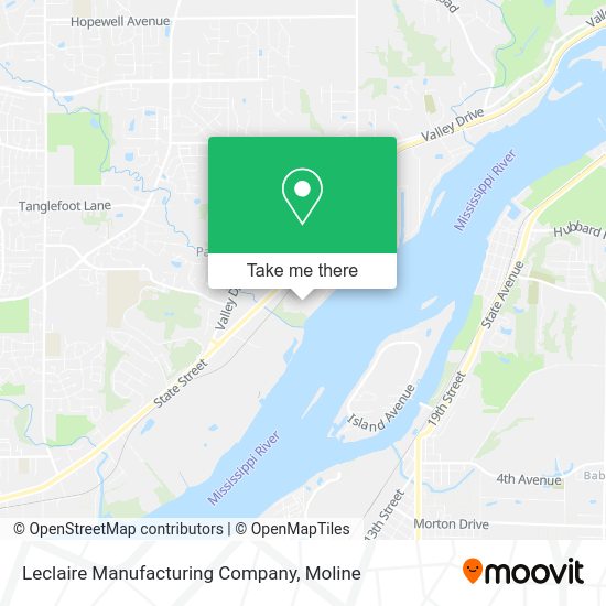 ¿Cómo llegar a Leclaire Manufacturing Company en Moline en autobús?