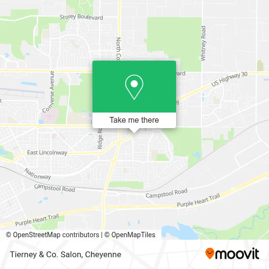 ¿Cómo llegar a Tierney & Co. Salon en Cheyenne en autobús?