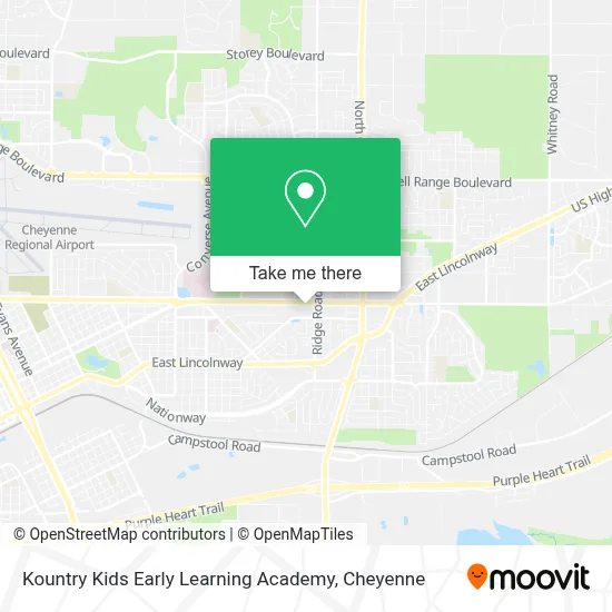 ¿Cómo llegar a Kountry Kids Early Learning Academy en Cheyenne en autobús?
