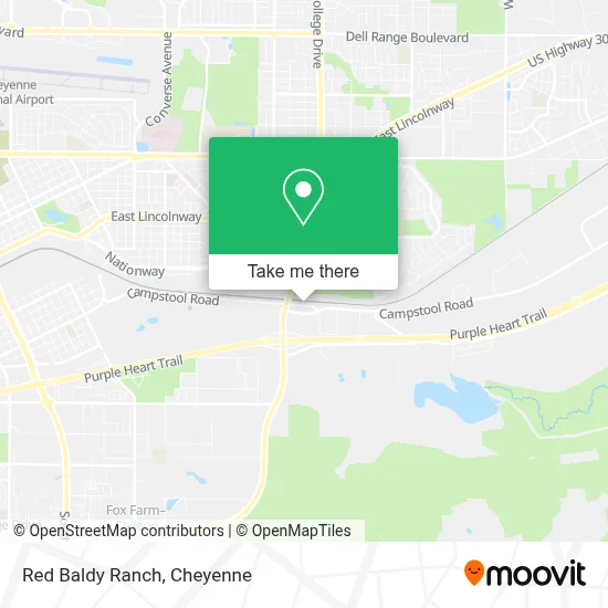¿Cómo llegar a Red Baldy Ranch en Cheyenne en autobús?