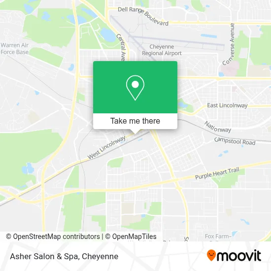 ¿Cómo llegar a Asher Salon & Spa en Cheyenne en autobús?