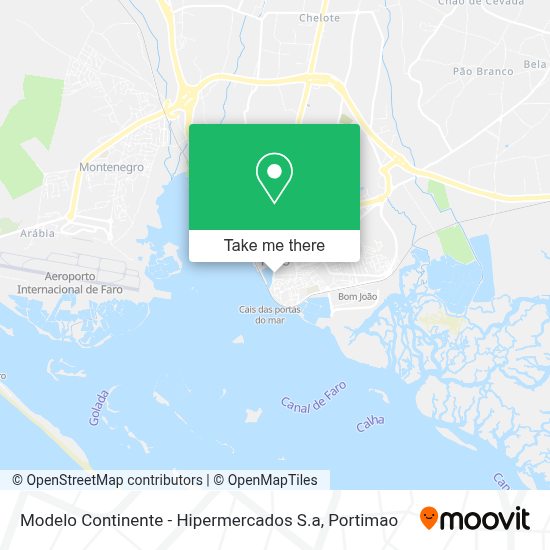 Como chegar a Modelo Continente - Hipermercados S.a em Faro (Sé e São ...