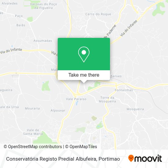 Como chegar a Conservatória Registo Predial Albufeira em Ferreiras por ...